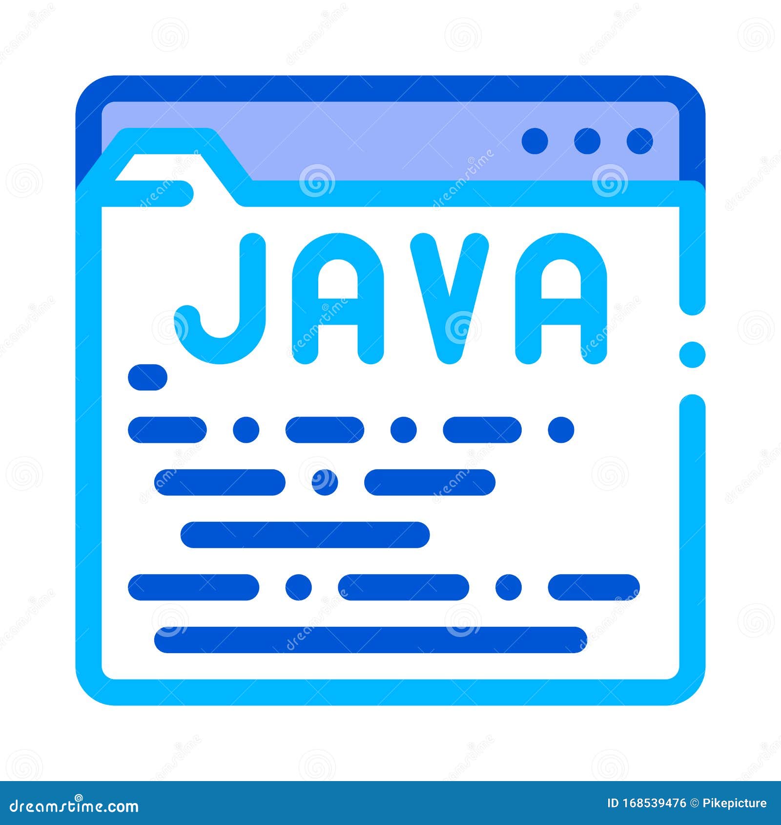 Codifica Icona Linea Sottile Vettore Di Sistema Java System ...