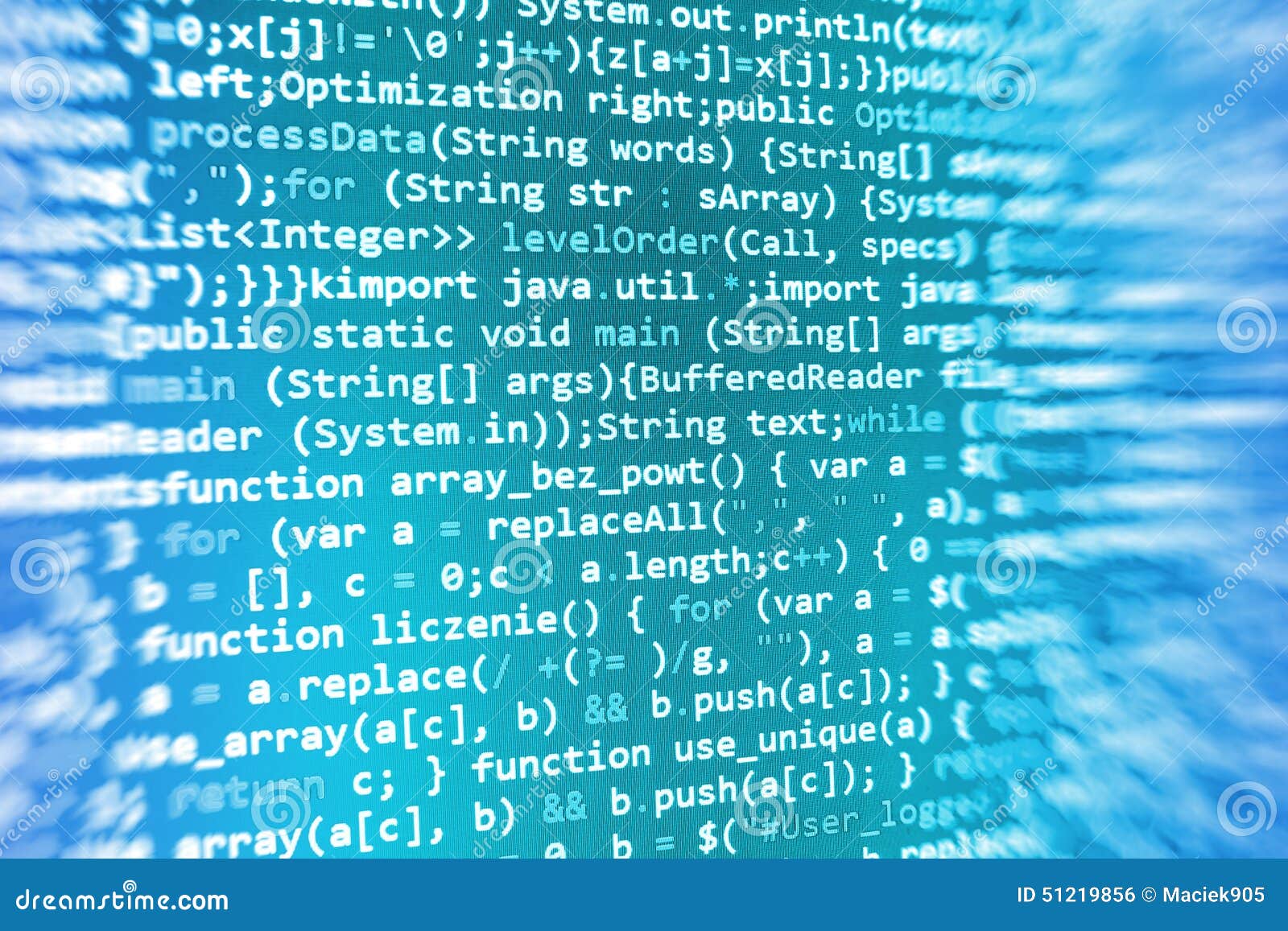 Codificación De La Pantalla Programada Del Código Fuente Stock de ...