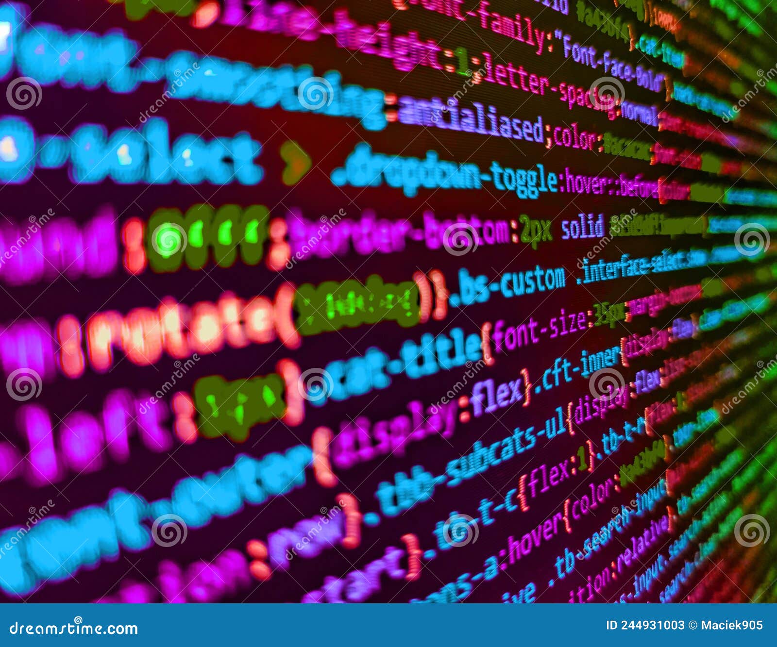 Coding Application by Programmer Developer. HTML5 Concept Macro ...