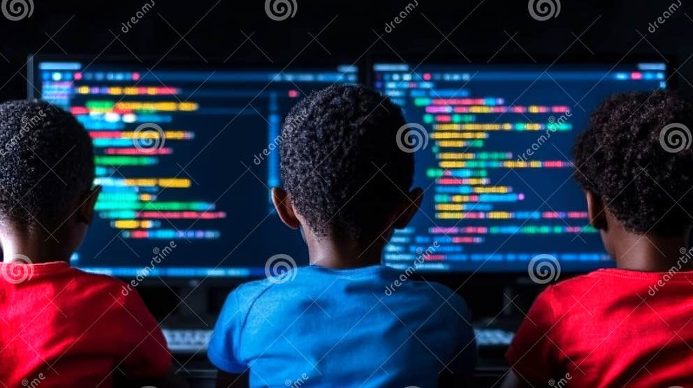 Coding As a New Literacy for Children Engaging with Technology Stock ...