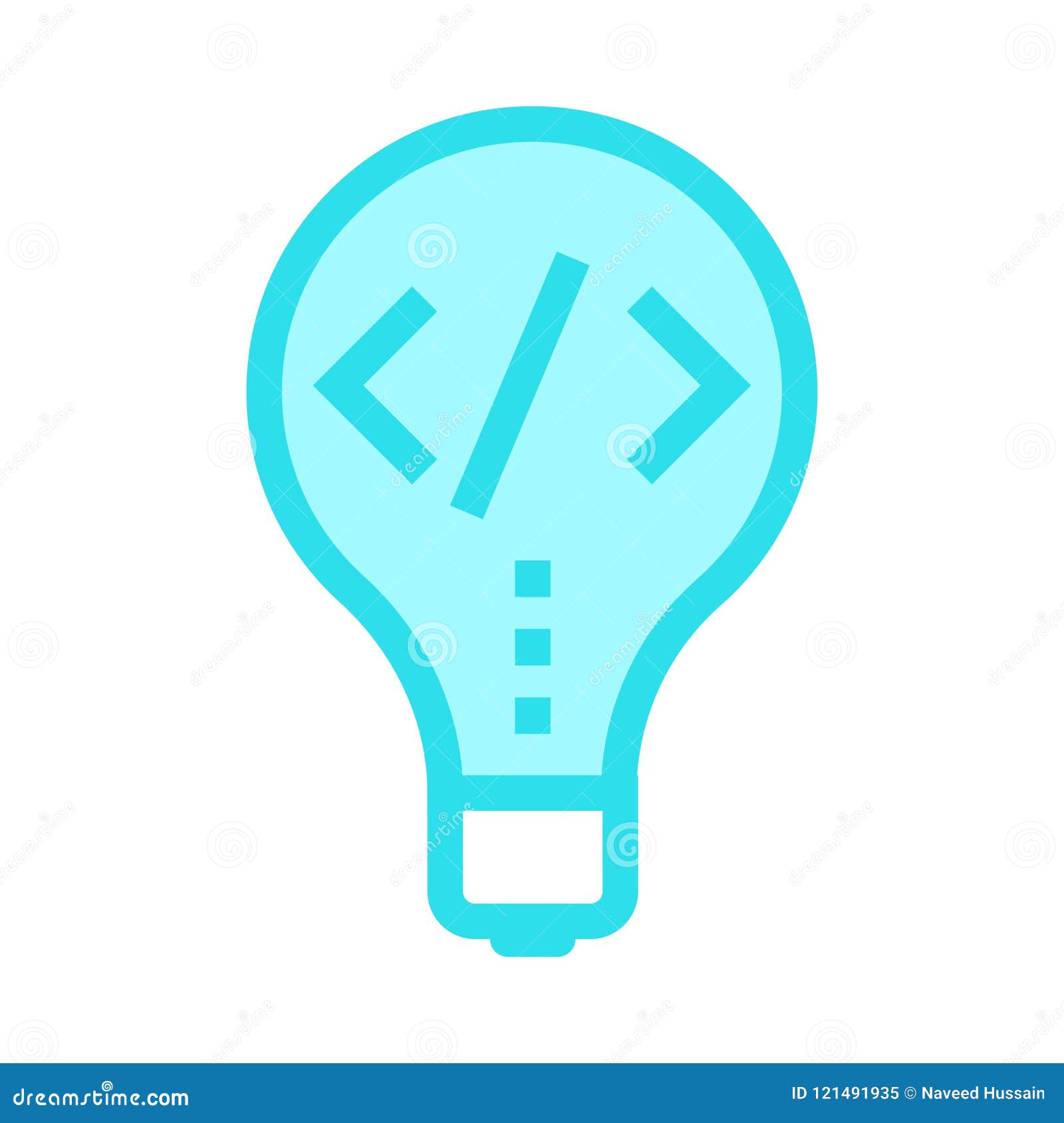 Coding Bulb Color Line Icon Stock Illustration - Illustration of ...