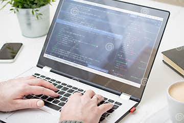 Coding Code Program Computer Coder Develop Developer Development Stock Image - Image of homepage ...