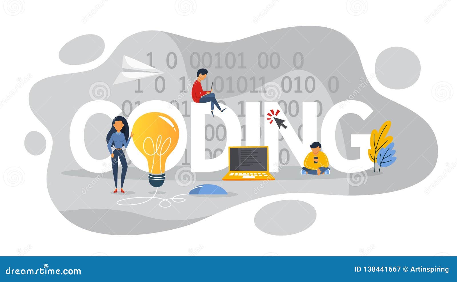 Coding Concept Idea Of Programming And Software Stock Vector Illustration Of Background Icon