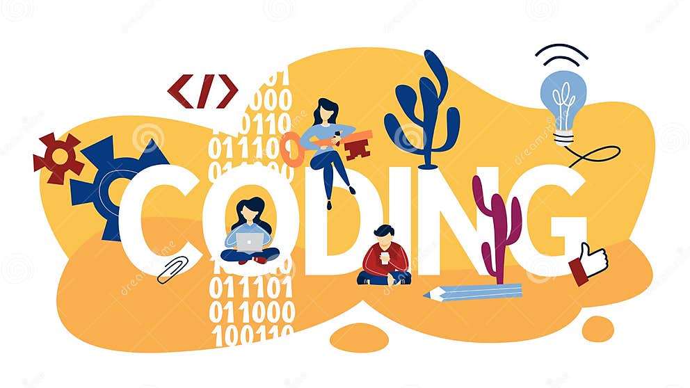 Coding Concept Illustration Stock Vector - Illustration of background ...