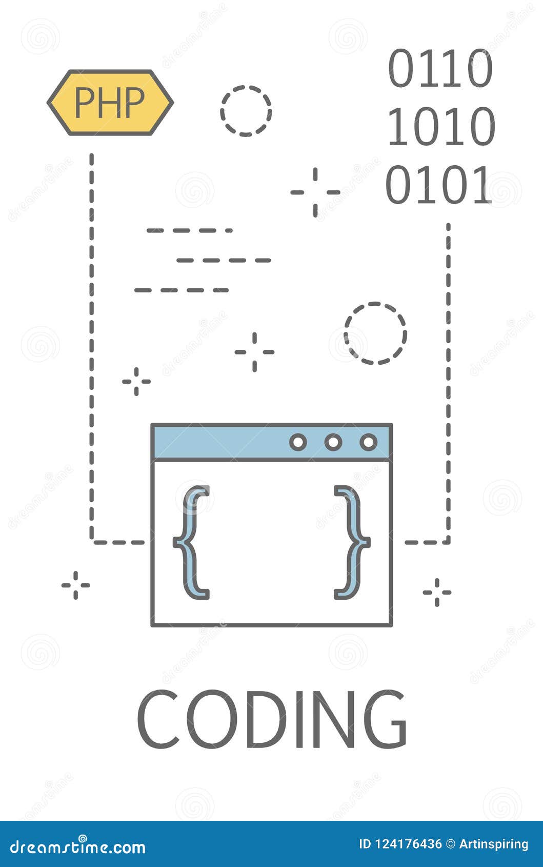 Coding Concept Illustration Programming And Web Design Stock Vector Illustration Of