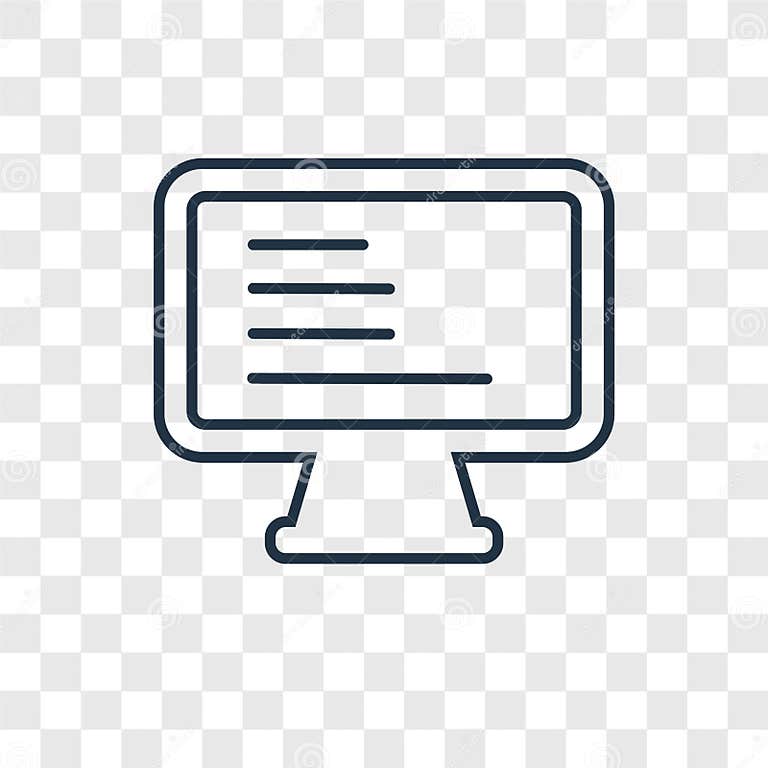 Coding Concept Vector Linear Icon Isolated on Transparent Background, Coding Concept ...