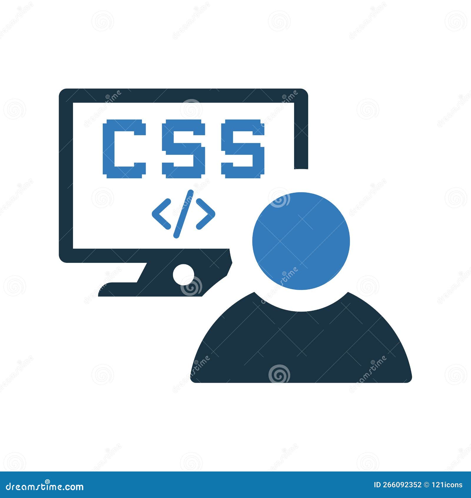 Coding, Css, Developer Icon. Simple Editable Vector Graphics Stock ...