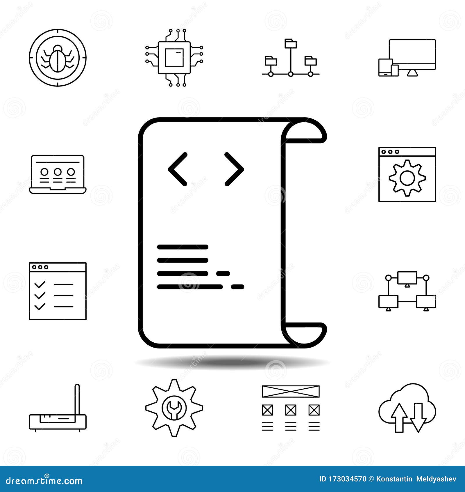 Coding Design Icon Simple Thin Line Outline Vector Element Of Web Design Development Icons