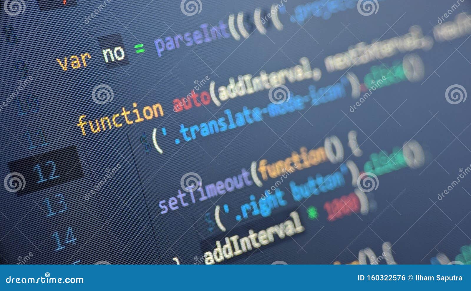 Coding Display Close Up. Use for Tech Background Stock Photo - Image of ...