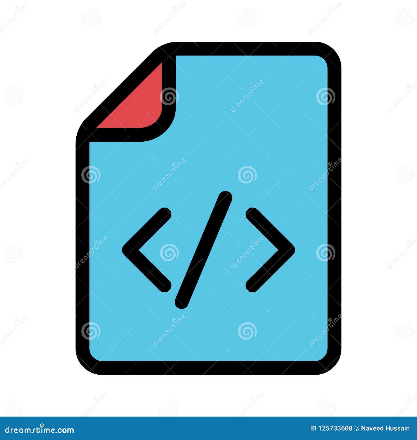 Coding File Color Line Icon Stock Illustration - Illustration of form ...