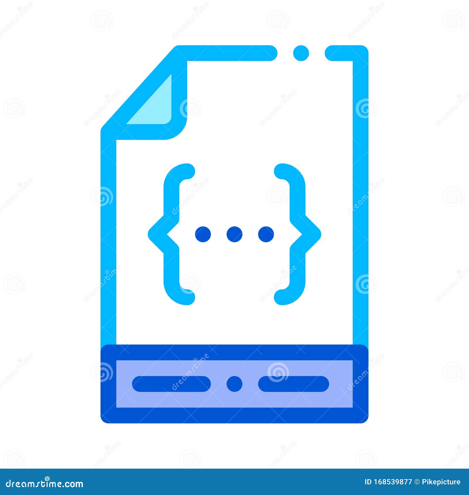 Coding File Document System Vector Thin Line Icon Stock Vector ...