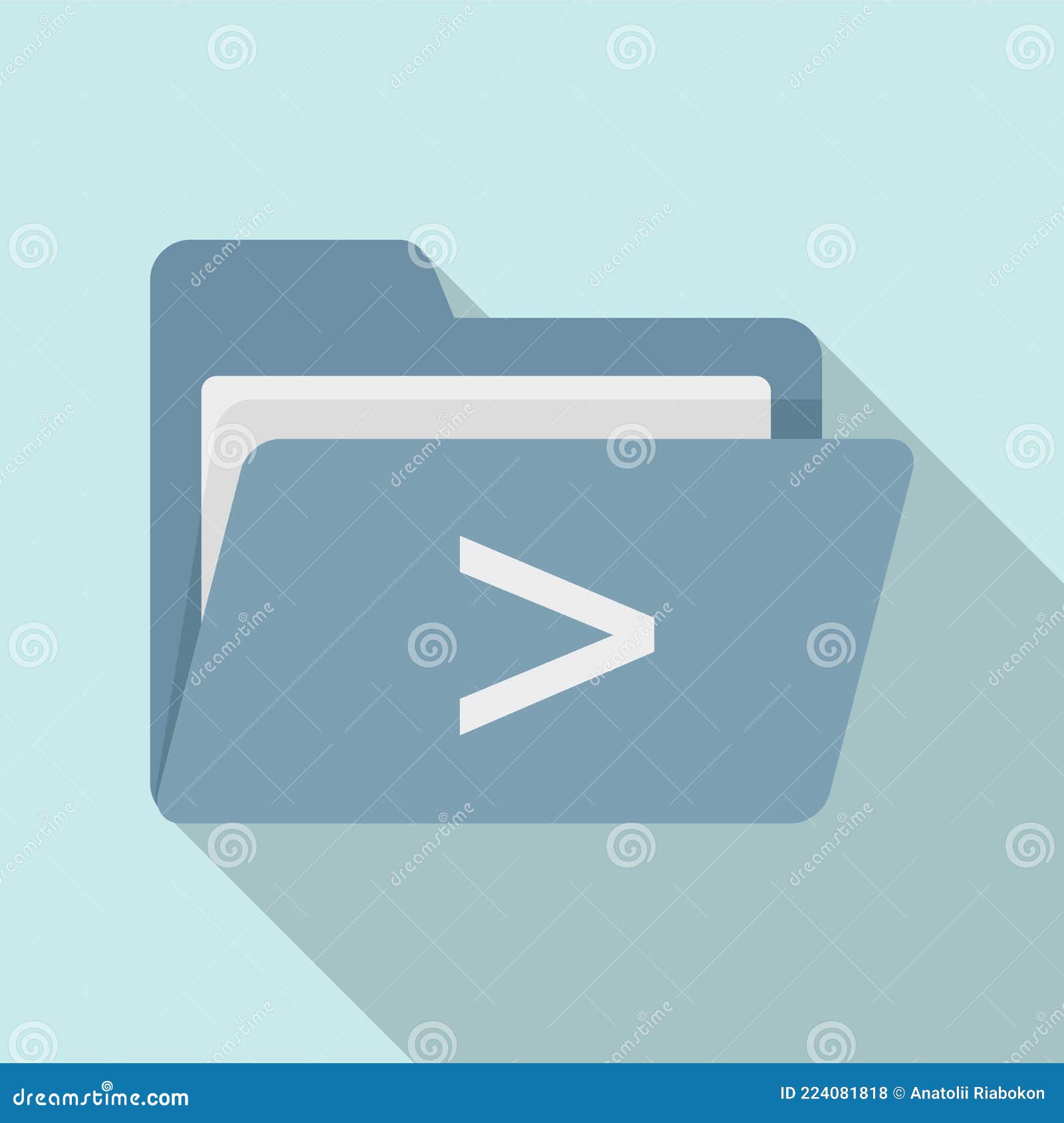 Coding Folder Icon Flat Vector Computer Code File Stock Vector