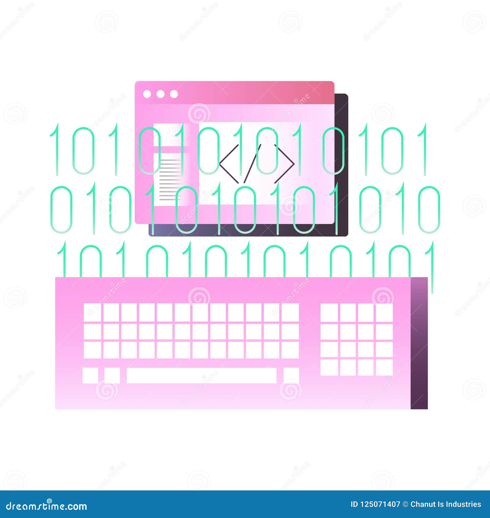 Coding Gradient Illustration Stock Vector - Illustration of data ...