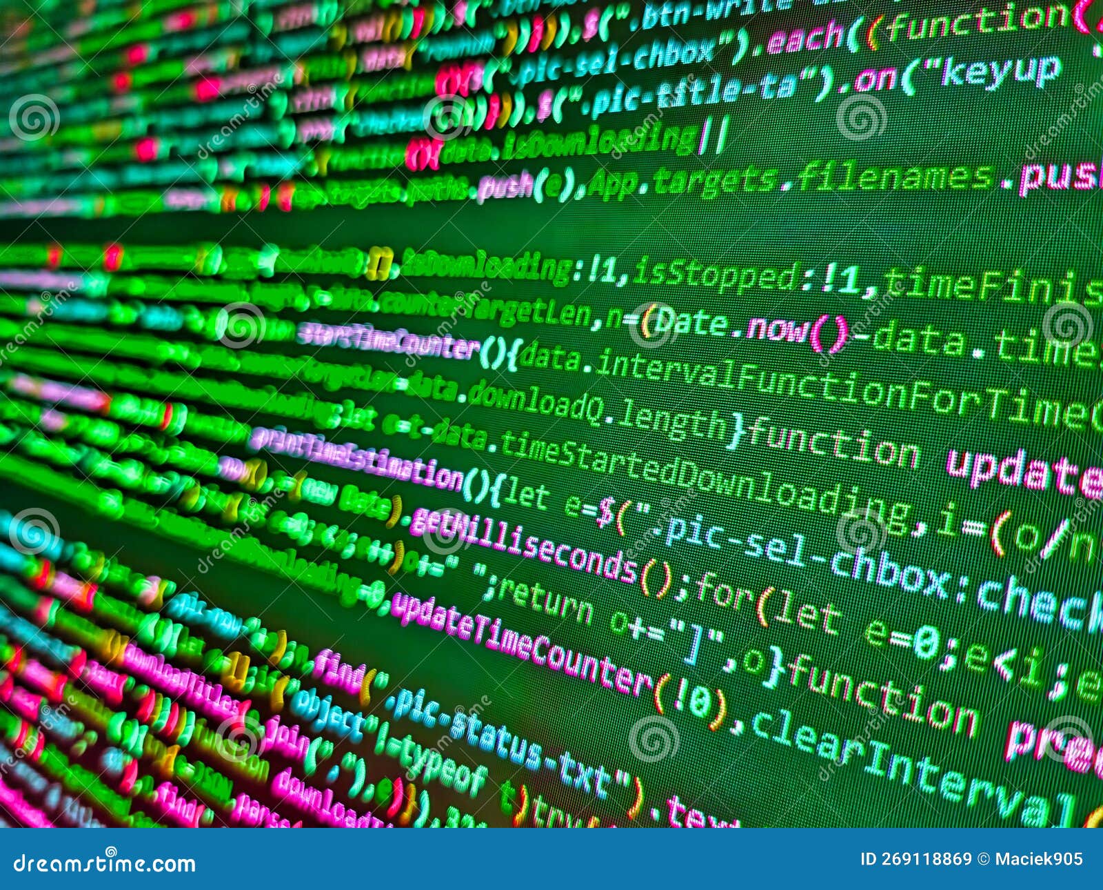 Coding Hacker Concept Lots Of Digits On The Computer Screen Website Design Stock Image Image