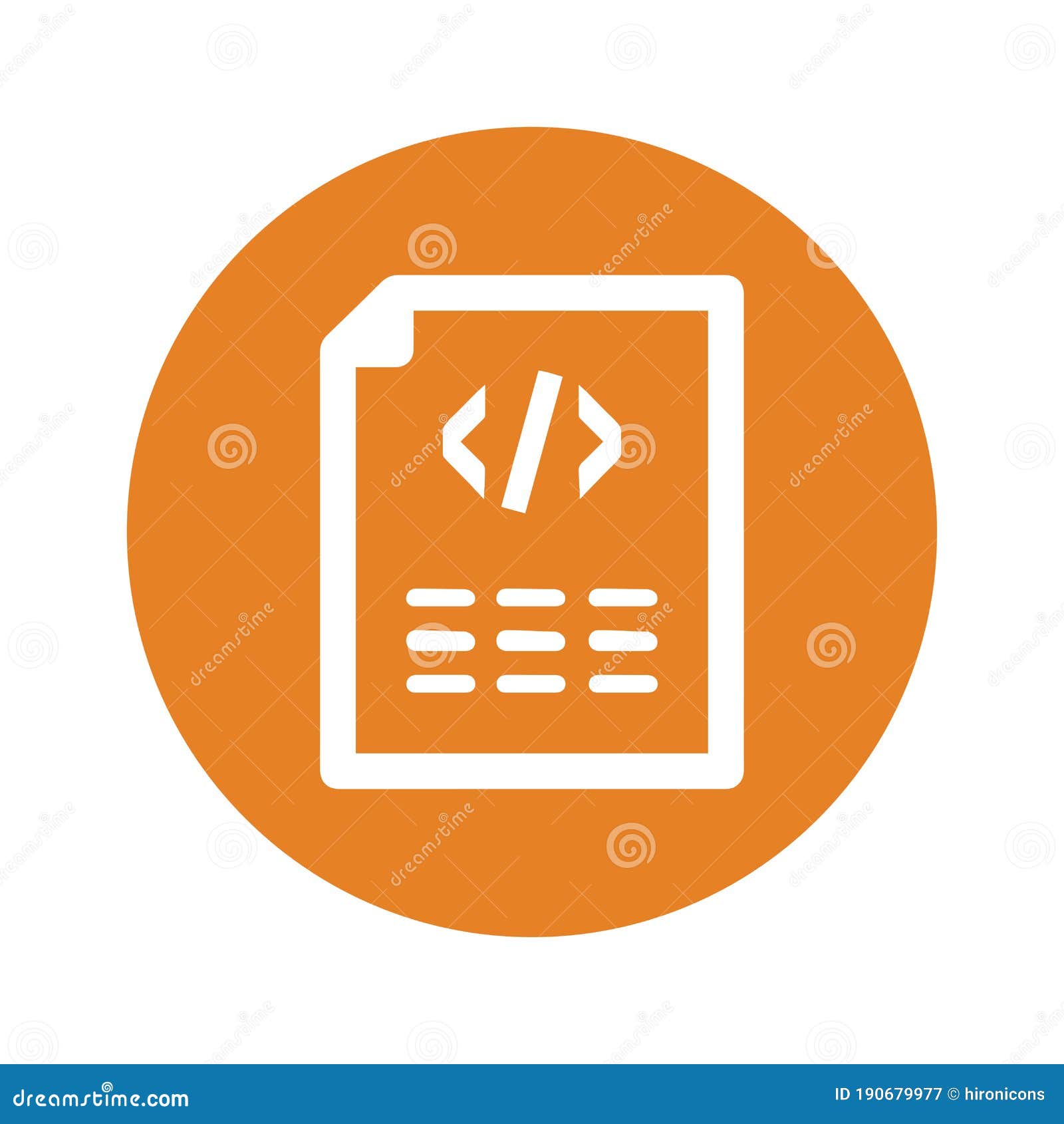 Coding, Html Code Icon / Orange Color Stock Vector - Illustration of ...