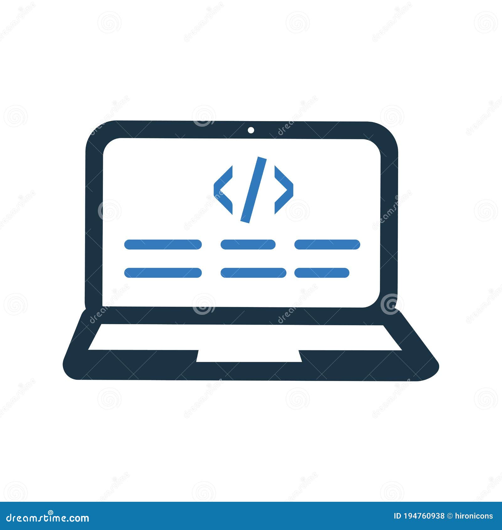 Coding, Html Code Icon / Vector Graphics Stock Illustration ...