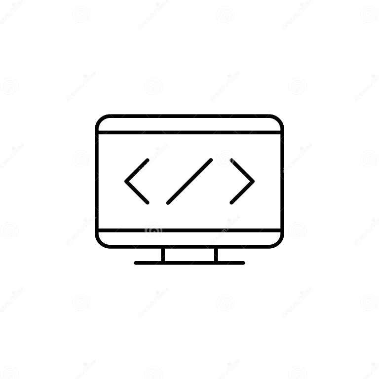 Coding Icon. Element of Simple Web Icon. Thin Line Icon for Website ...