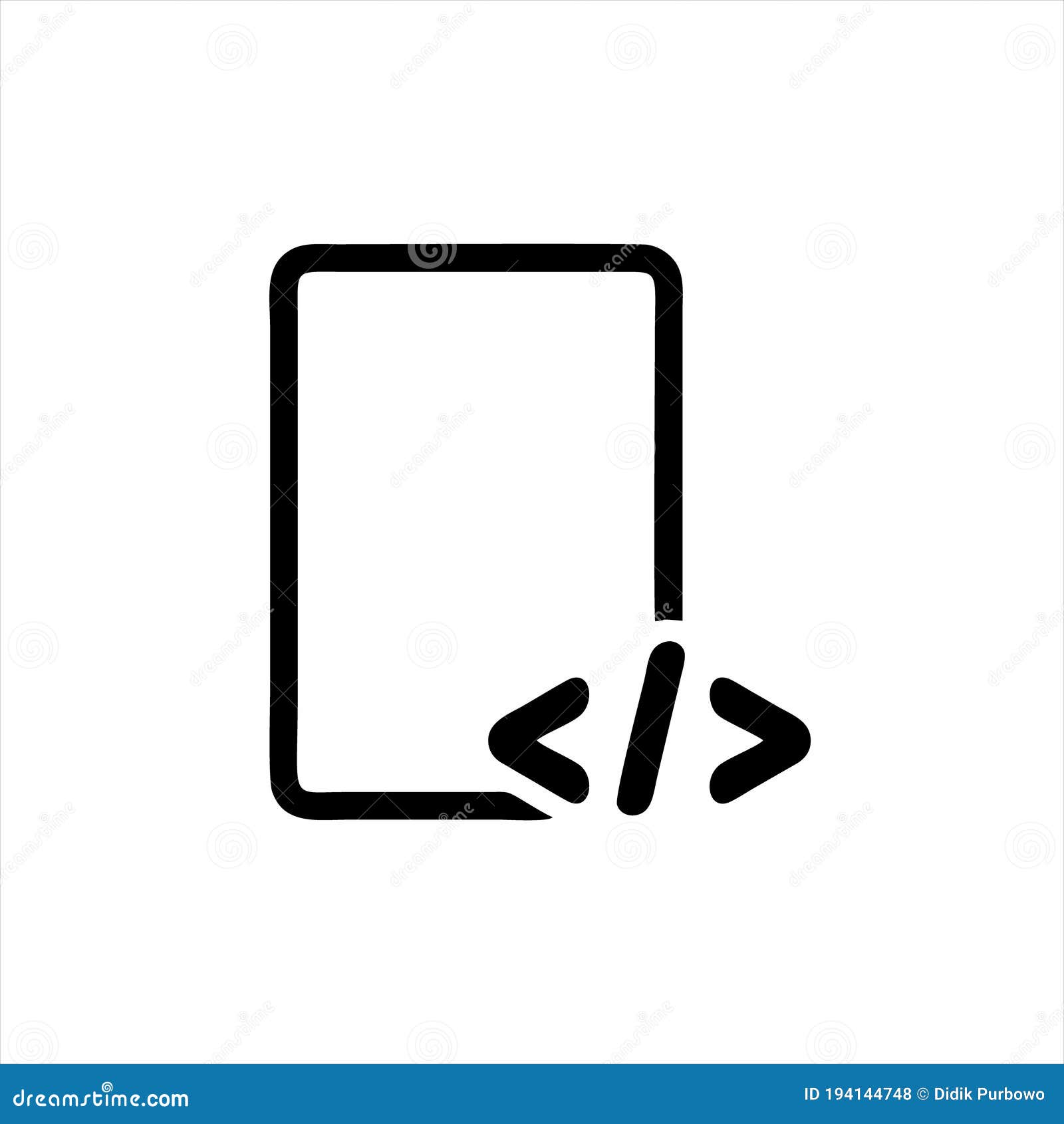 Coding Icon Isolated on White Background from Collection. Coding Icon Trendy and Modern Coding ...