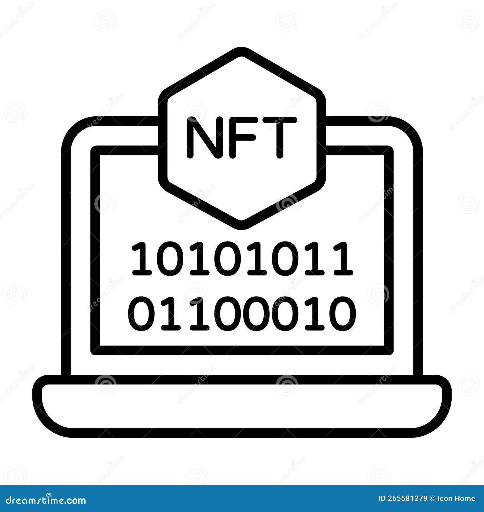Coding Icon, Non-fungible Token, Digital Technology Stock Vector ...