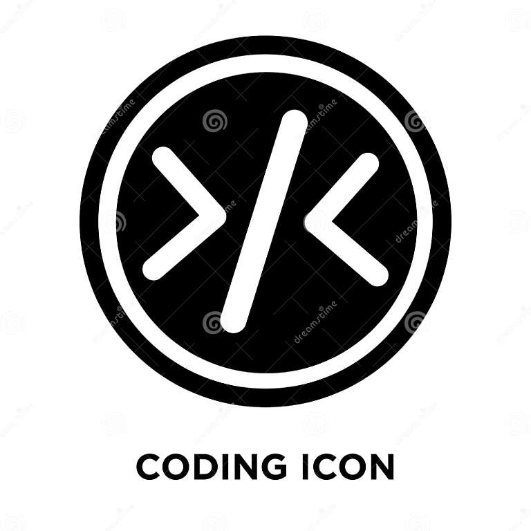 Coding Icon Vector Isolated on White Background, Logo Concept of Stock ...