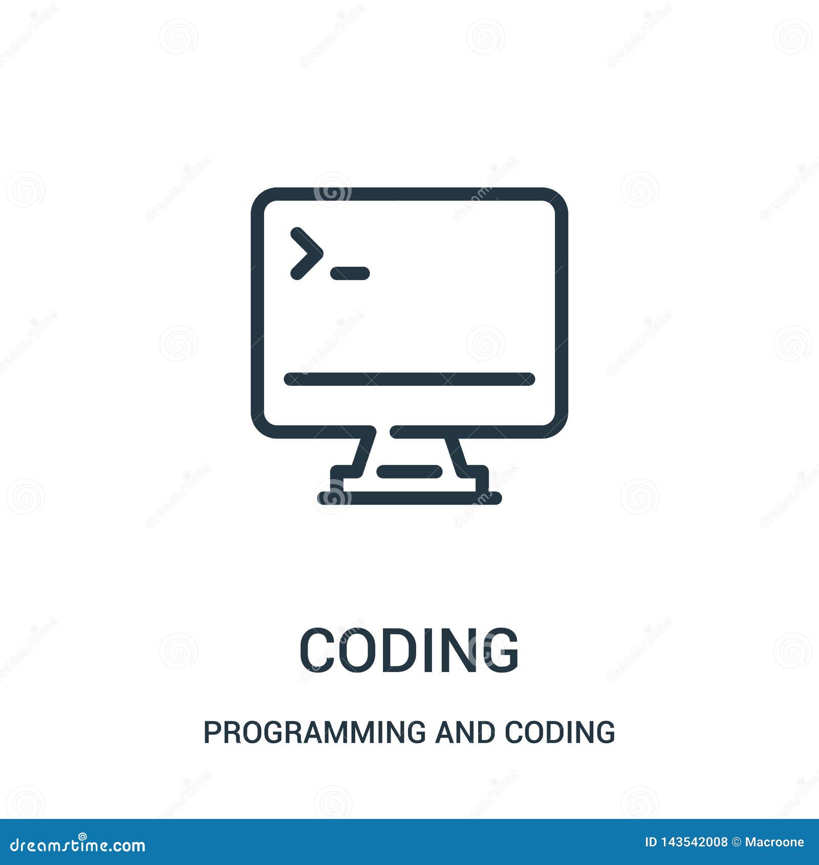 Coding Icon Vector From Programming And Coding Collection Thin Line