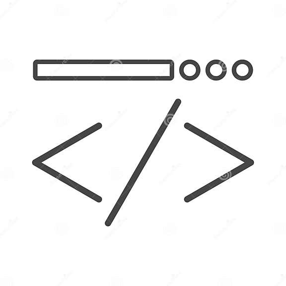 Coding icon stock vector. Illustration of macro, parsing - 172345320