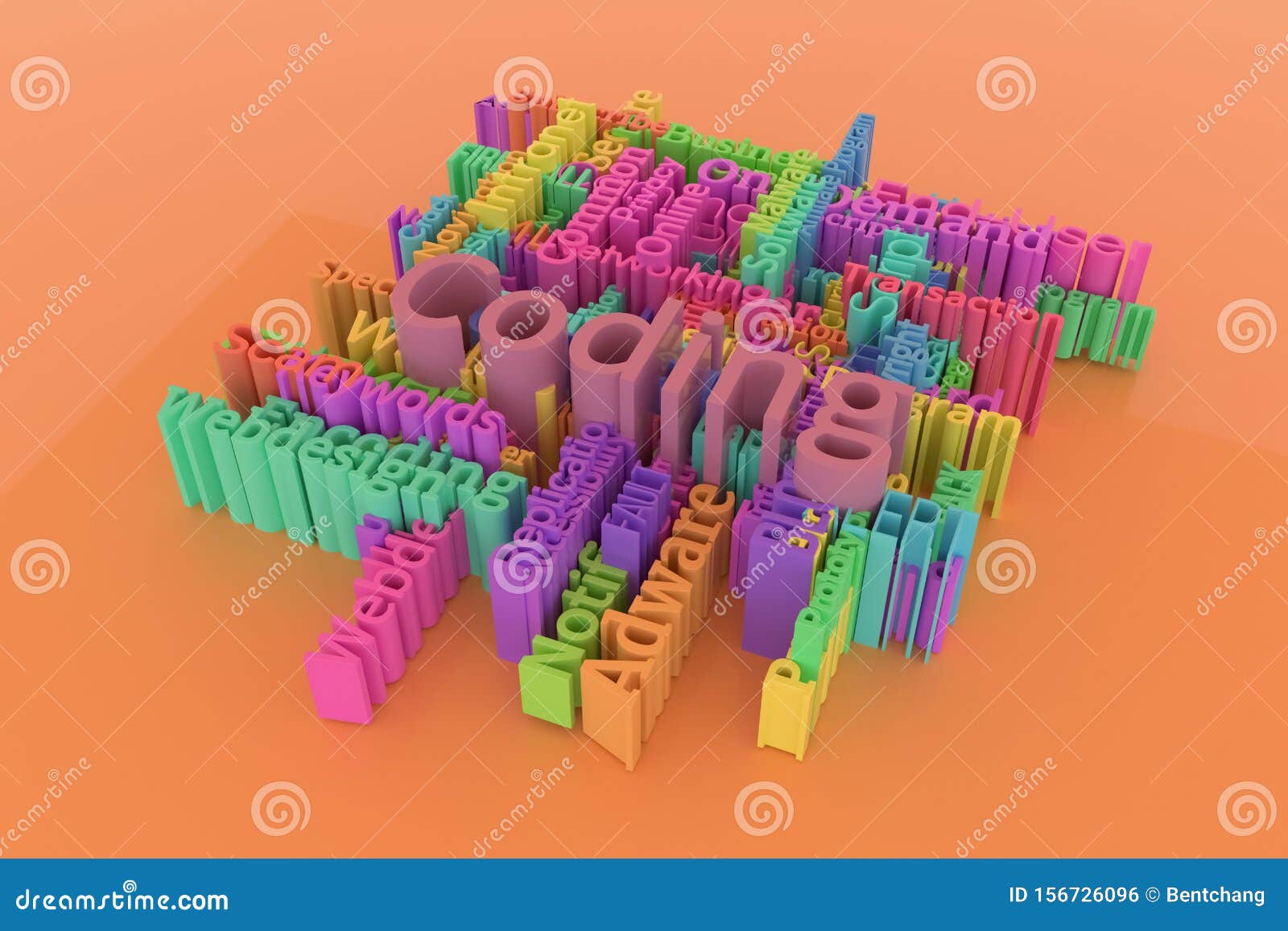 Coding, ICT, Information Technology Keyword Words Cloud. for Web Page ...