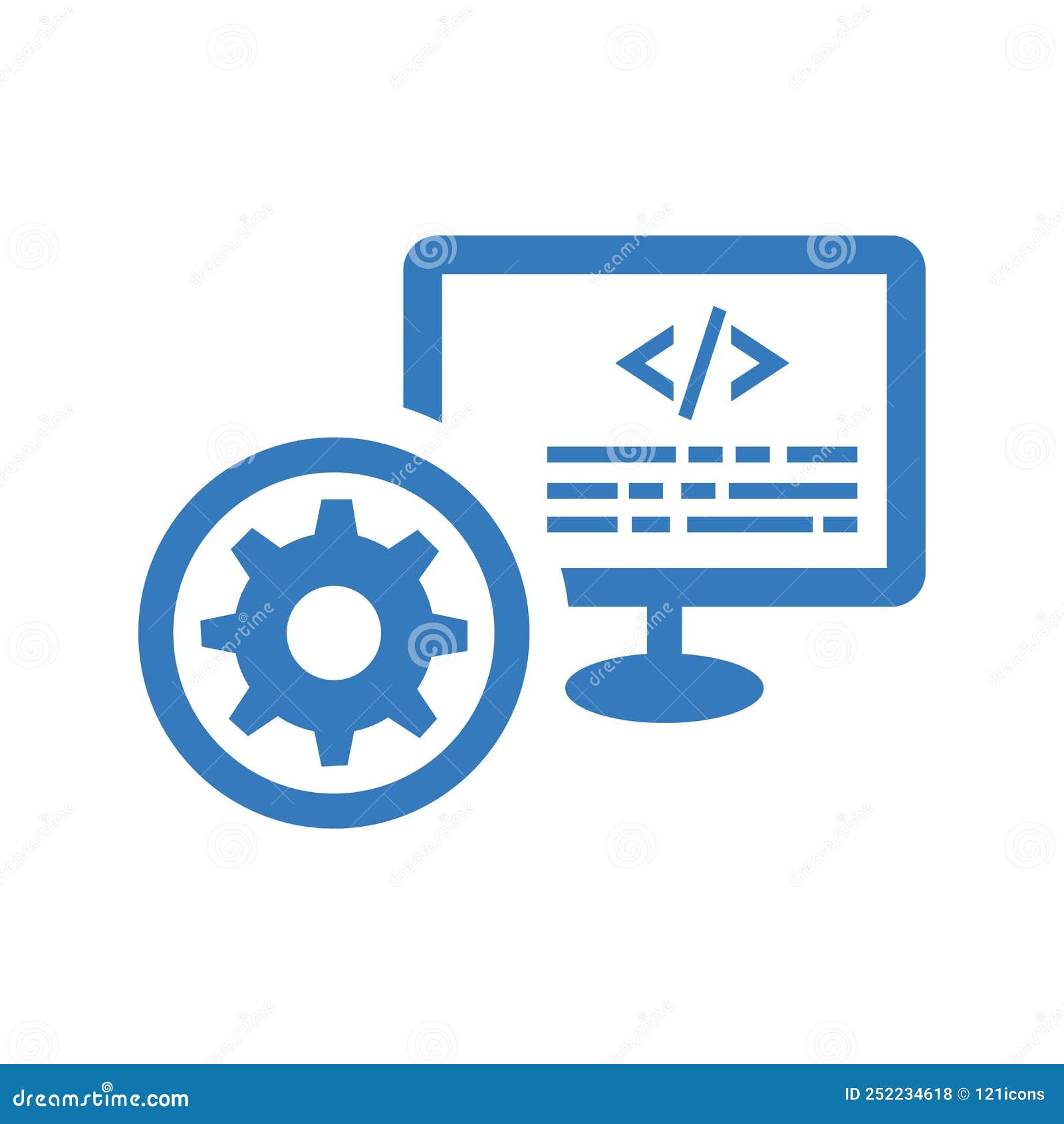 Coding Input, Programming Icon.Blue Color Vector Symbol Stock ... Coding Input, Programming Icon.Blue Color Vector Symbol Stock ...