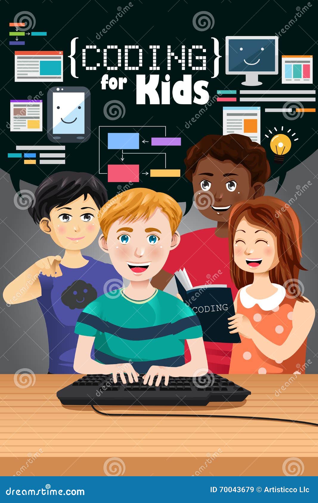 Coding for Kids Poster stock vector. Illustration of engineer - 70043679 Coding for Kids Poster stock vector. Illustration of engineer - 70043679