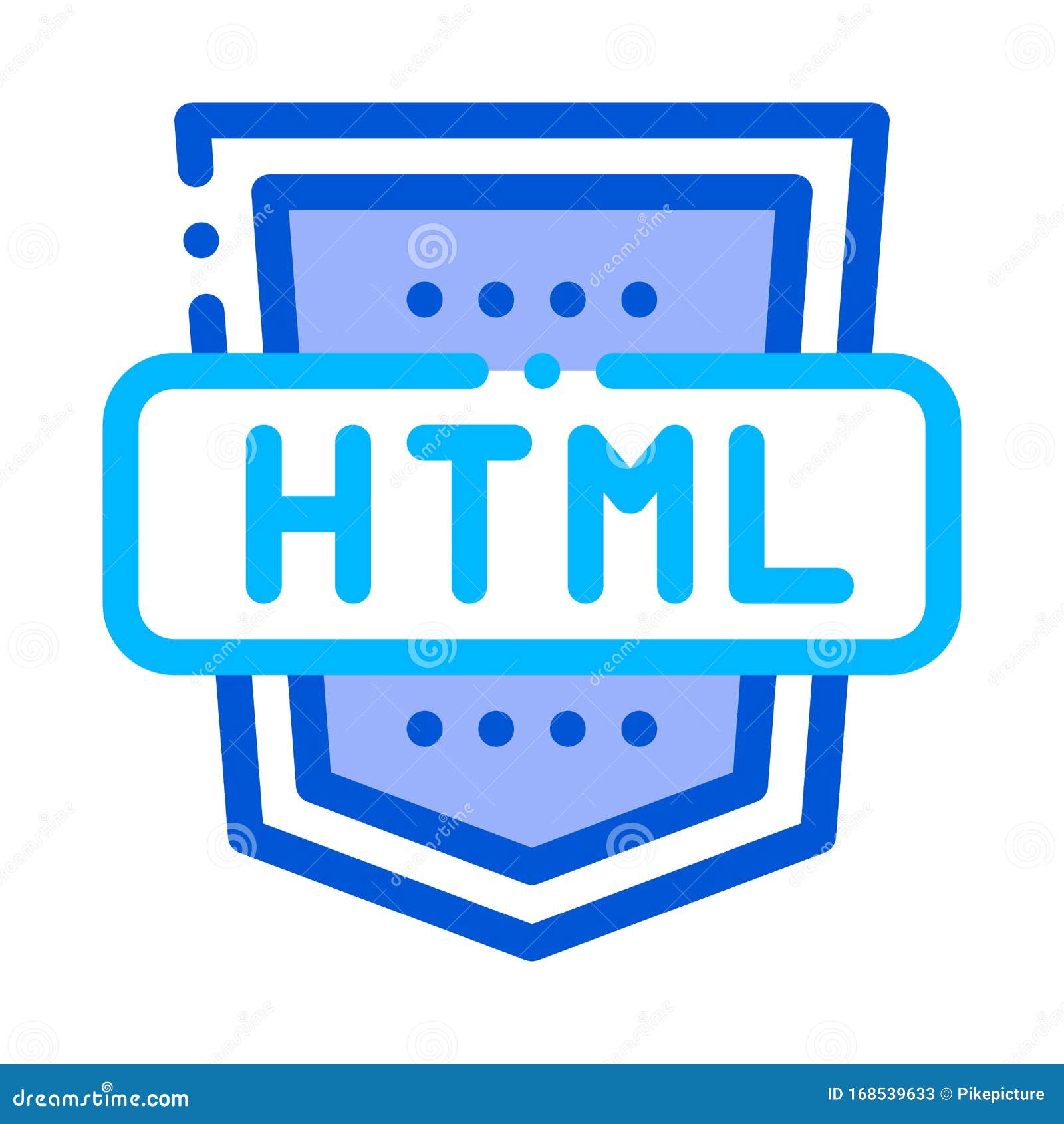 Coding Language Html System Vector Thin Line Icon Stock Vector Illustration Of Html Binary