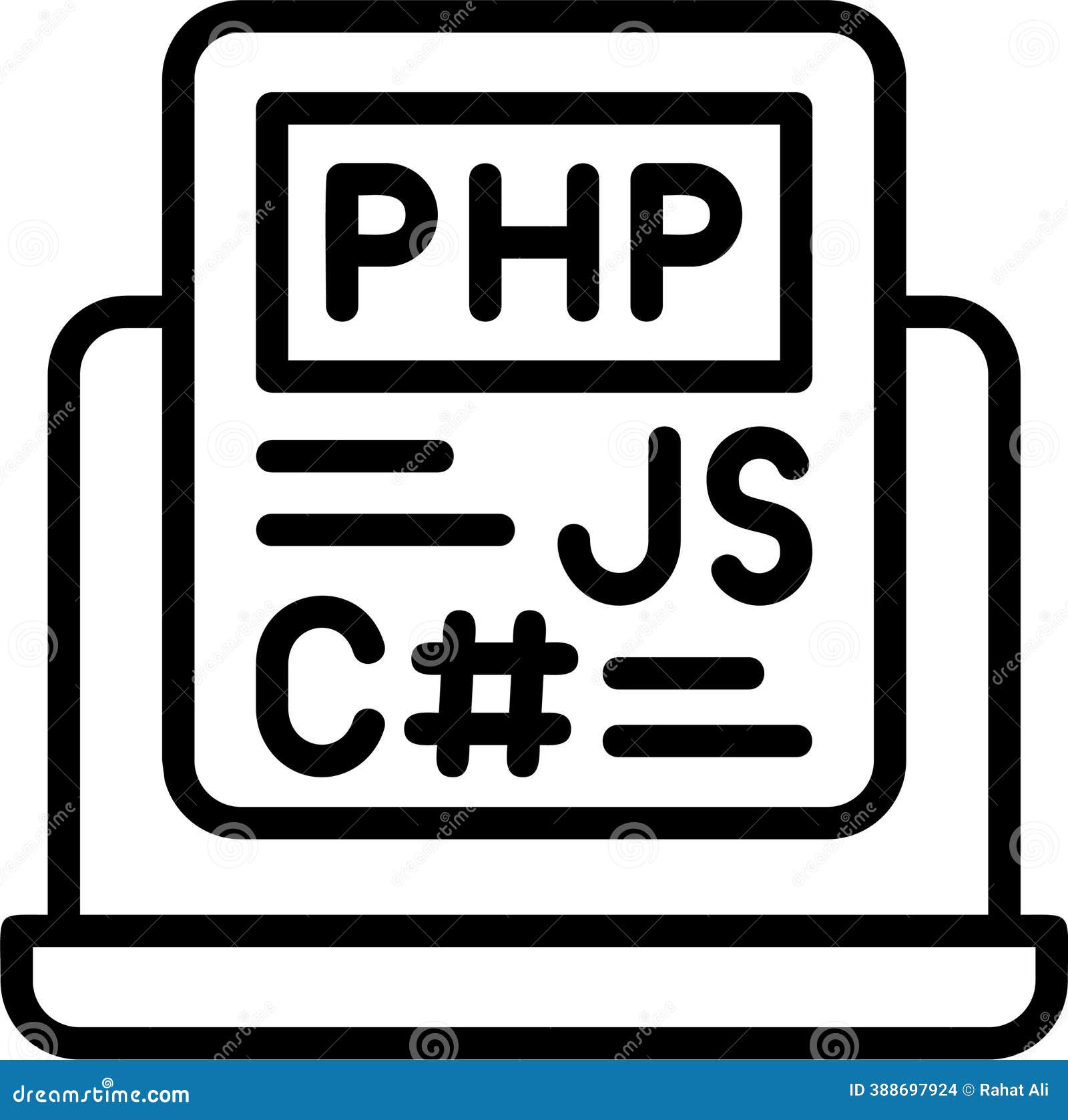 Set Of Coding Language Symbols. Hypertext Markup, Personal Home Page ...