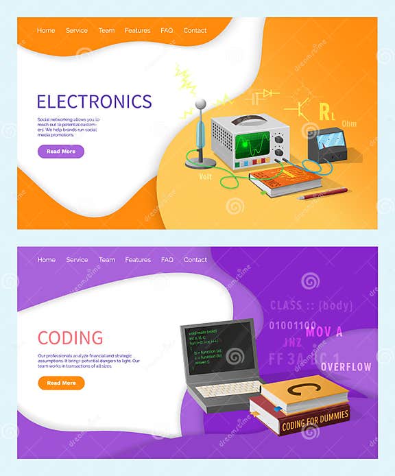Coding Lessons Programming On Computer Subject Stock Vector Illustration Of Program Lesson