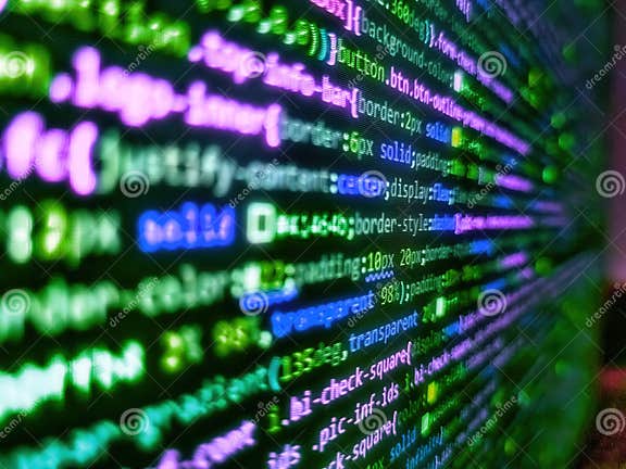 Coding in Object Oriented Programming. Binary Code Computer Language ...