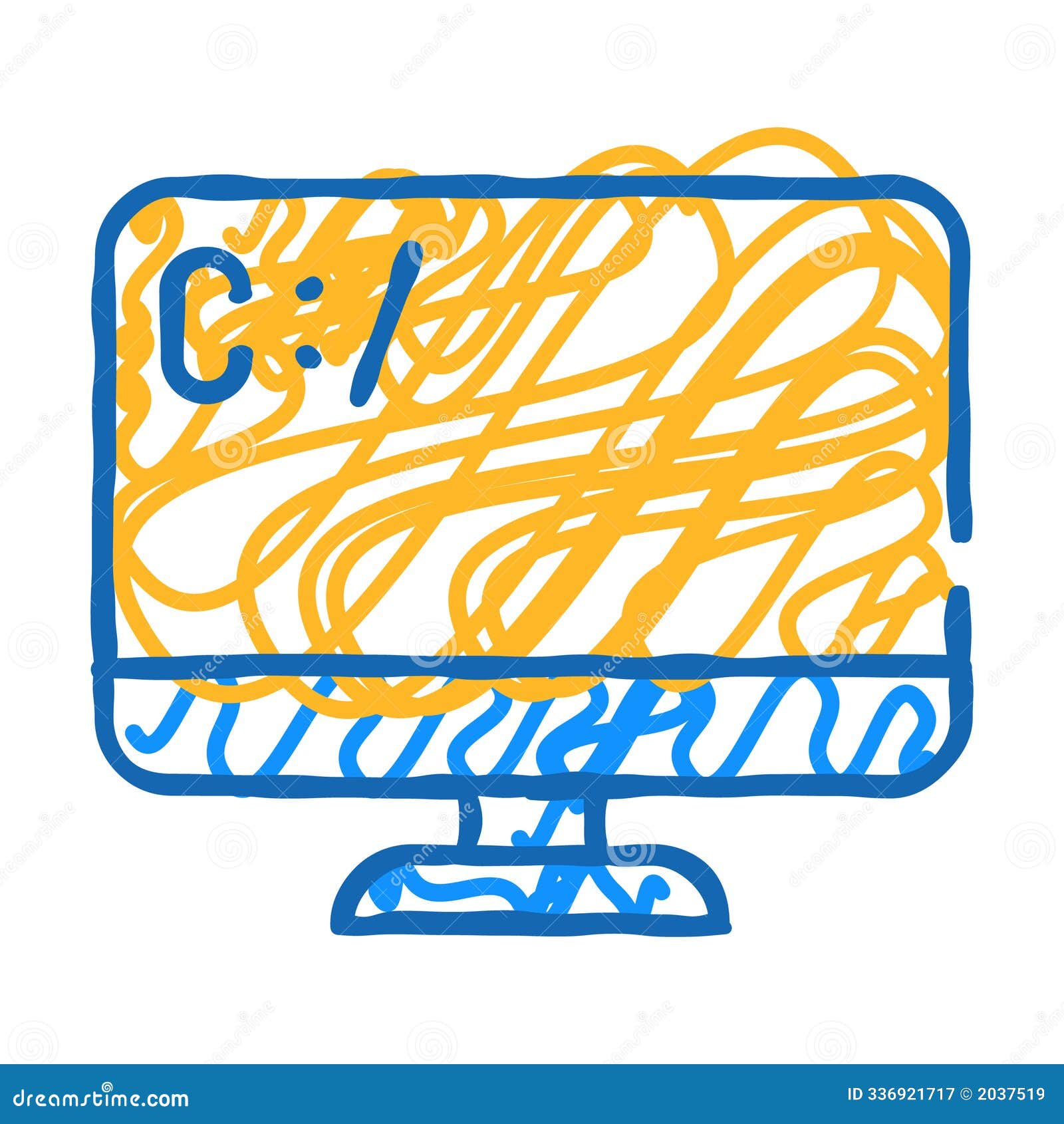 Coding Operating System Icon Doodle Illustration Stock Illustration ...
