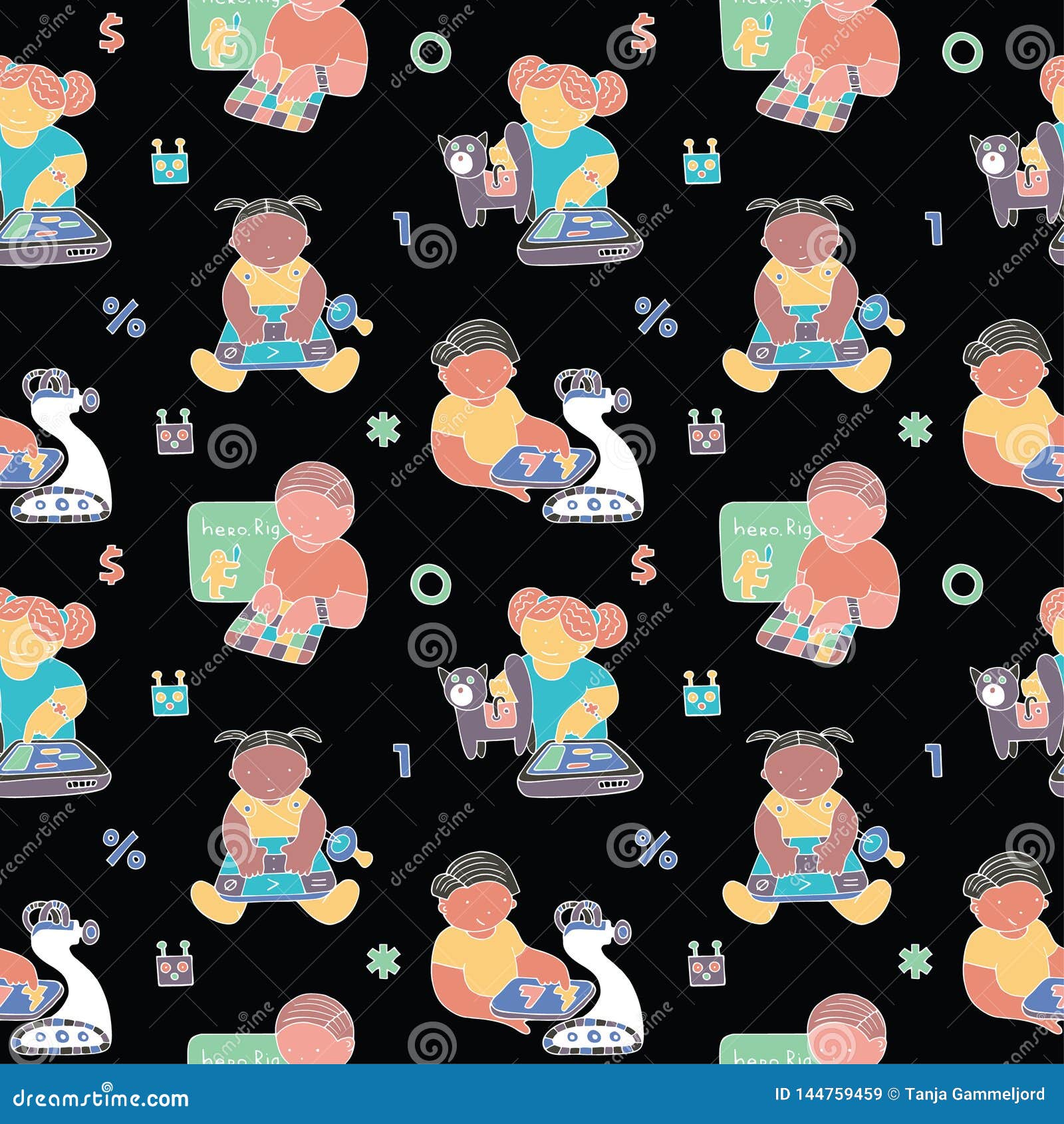 Coding pattern stock vector. Illustration of level, baby - 144759459