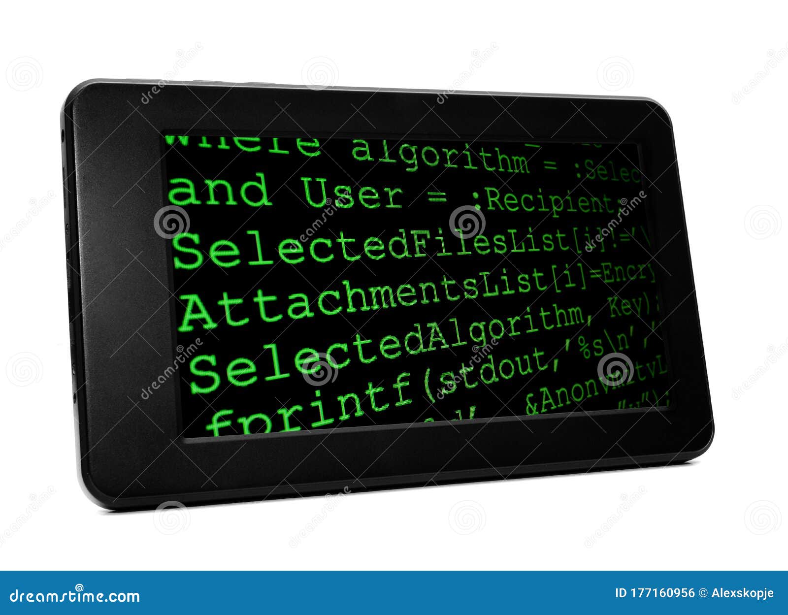 Coding on Pc tablet stock photo. Image of cycle, eyes - 177160956