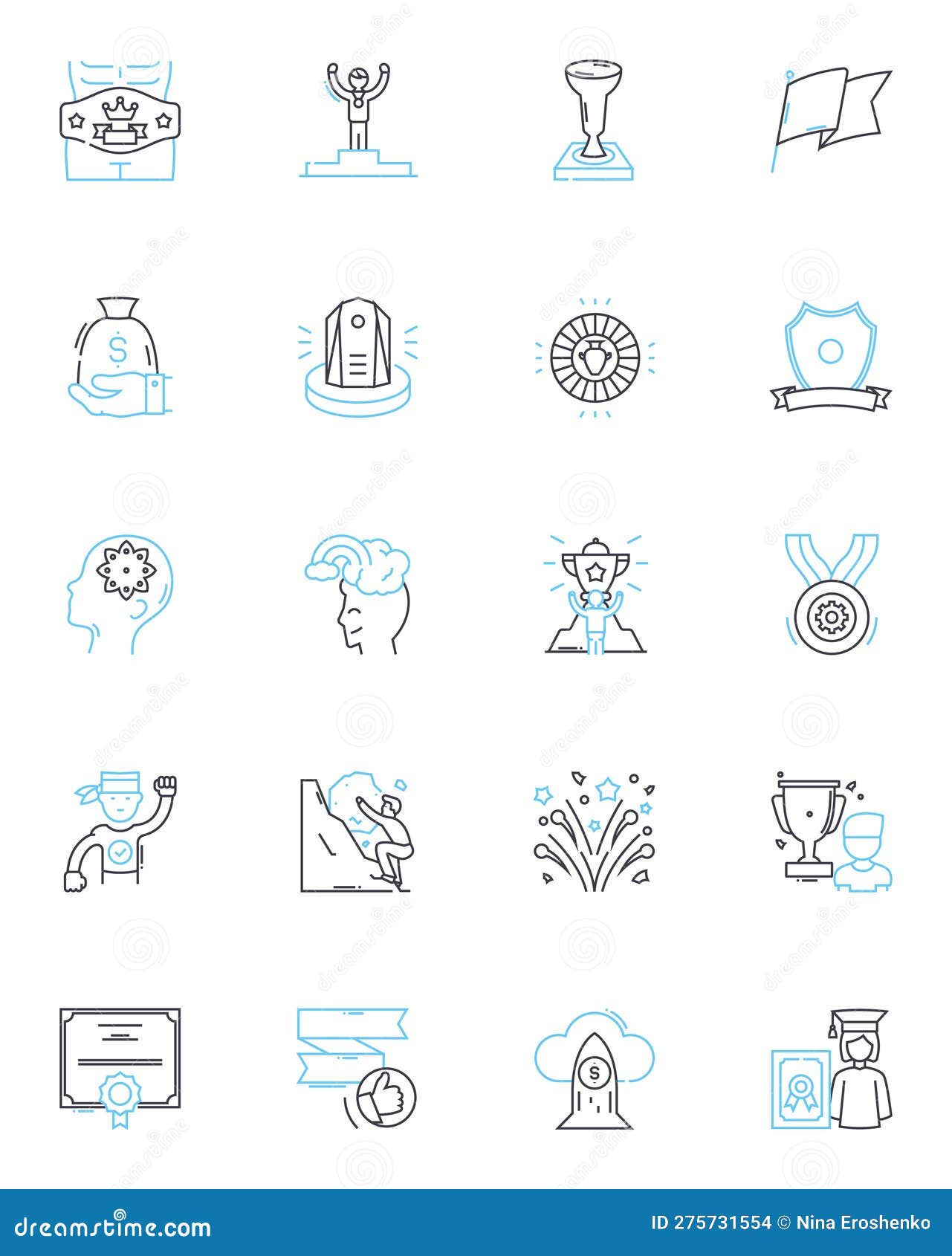Coding Process Linear Icons Set Algorithm Debugging Syntax Programming Variables Functions