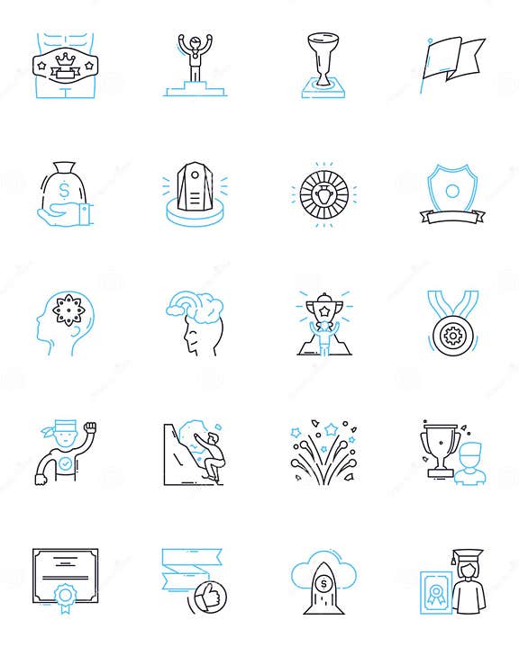 Coding Process Linear Icons Set Algorithm Debugging Syntax Programming Variables Functions