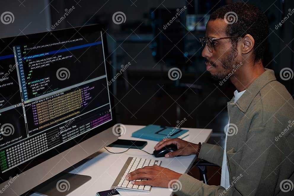 Coding Professional Analyzing Computer Screen Stock Photo - Image of code, tech: 341844824
