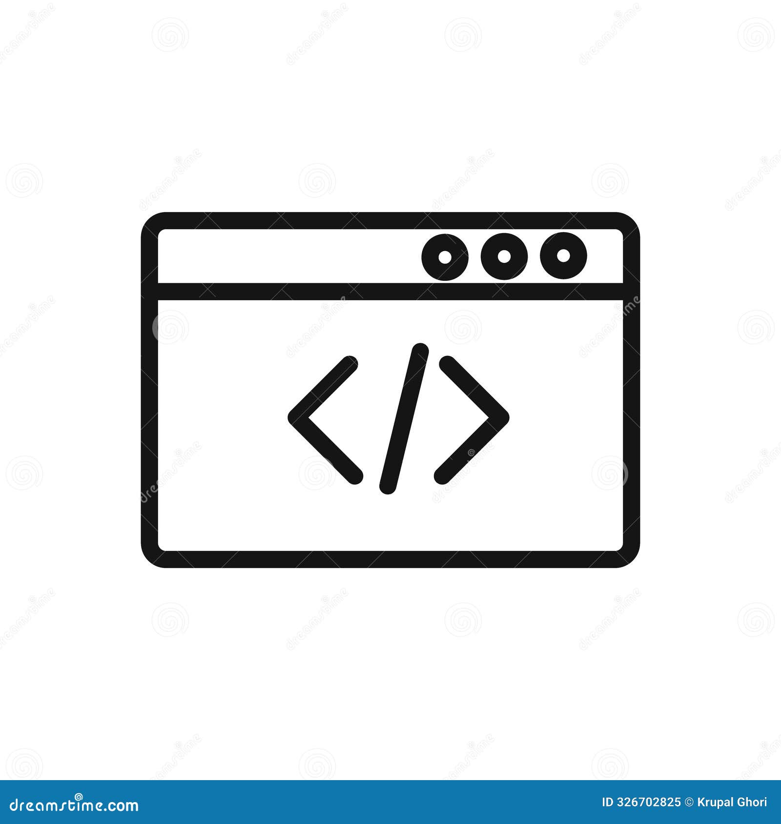 Coding Program Icon Black and White Vector Sign Stock Illustration ...