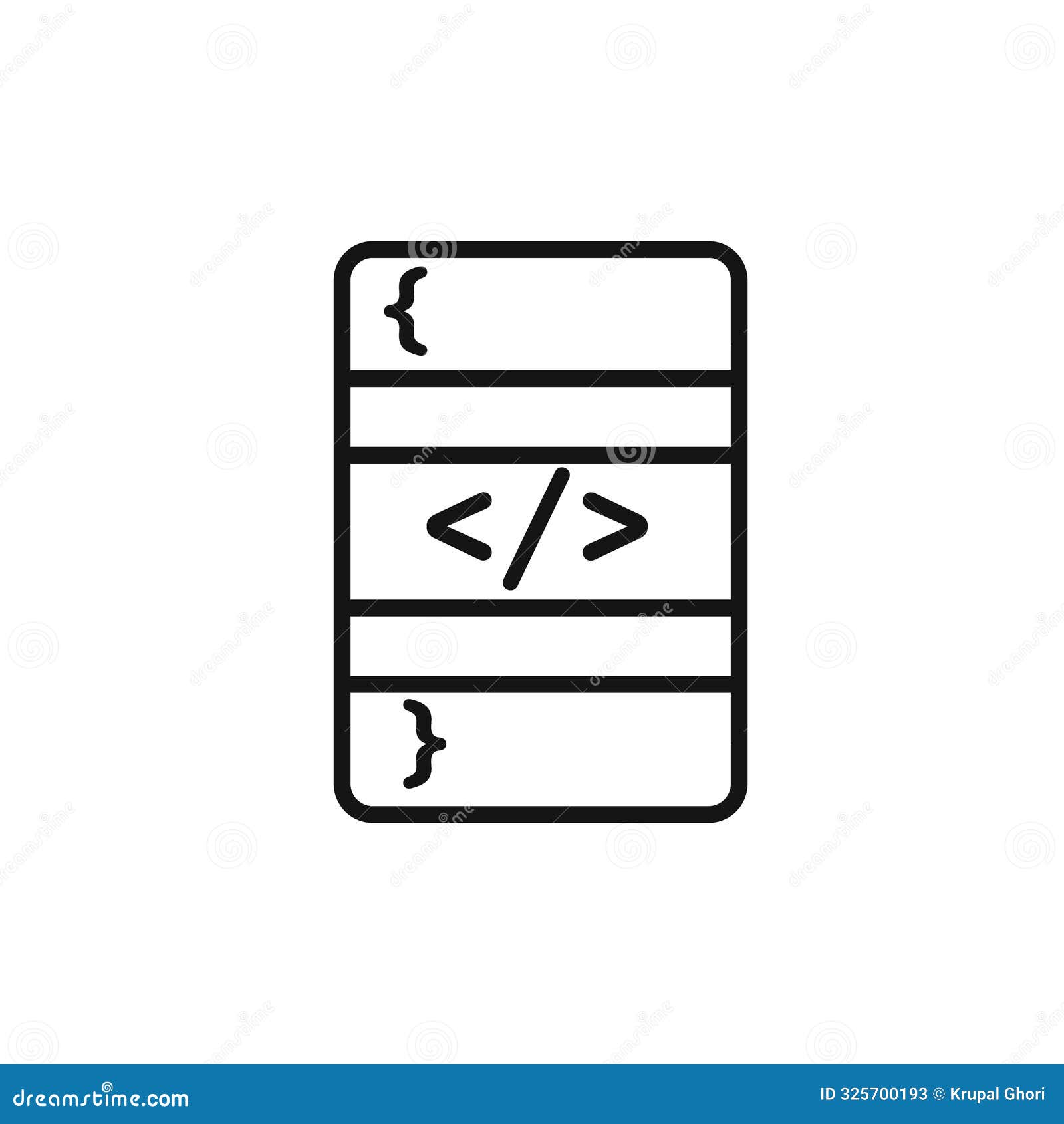 Coding Program Icon Vector Set Collection for Web Stock Illustration ...