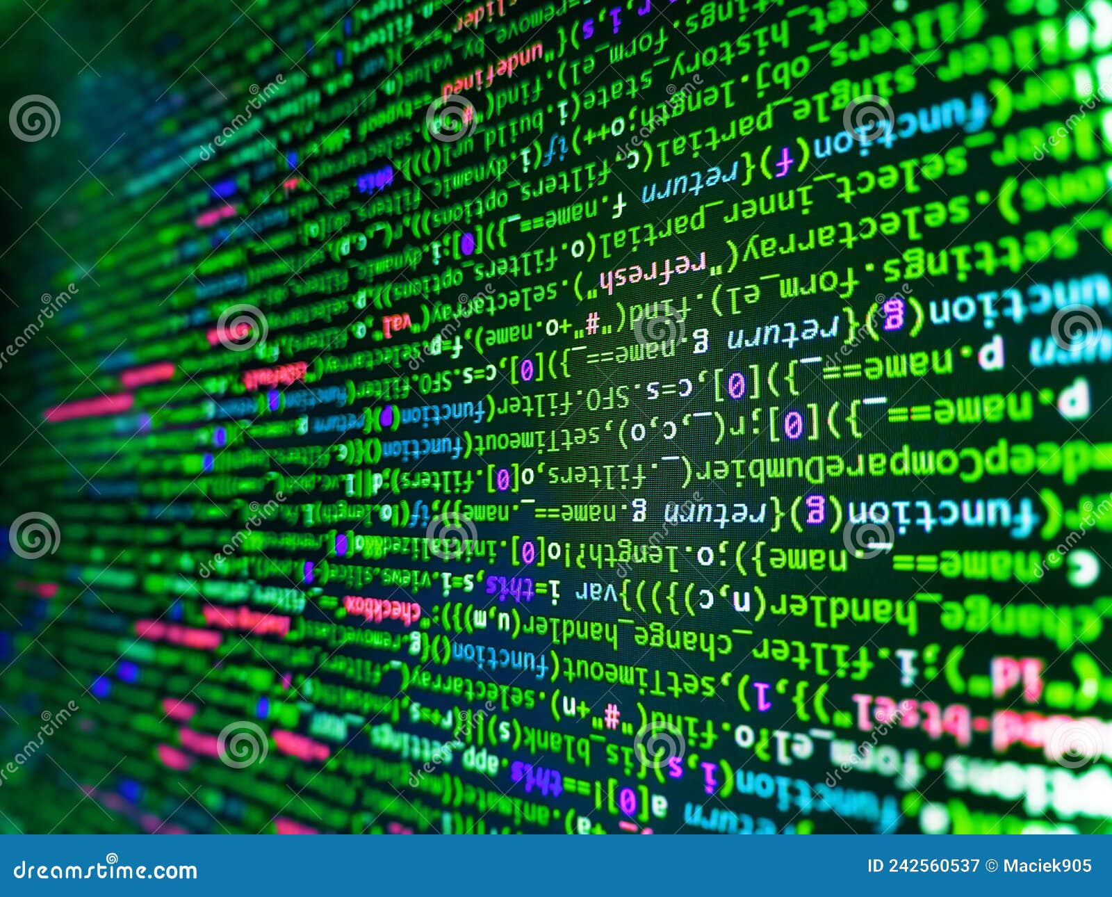 Coding Programmer Abstract Background Coding Application By Programmer Developer Stock Image