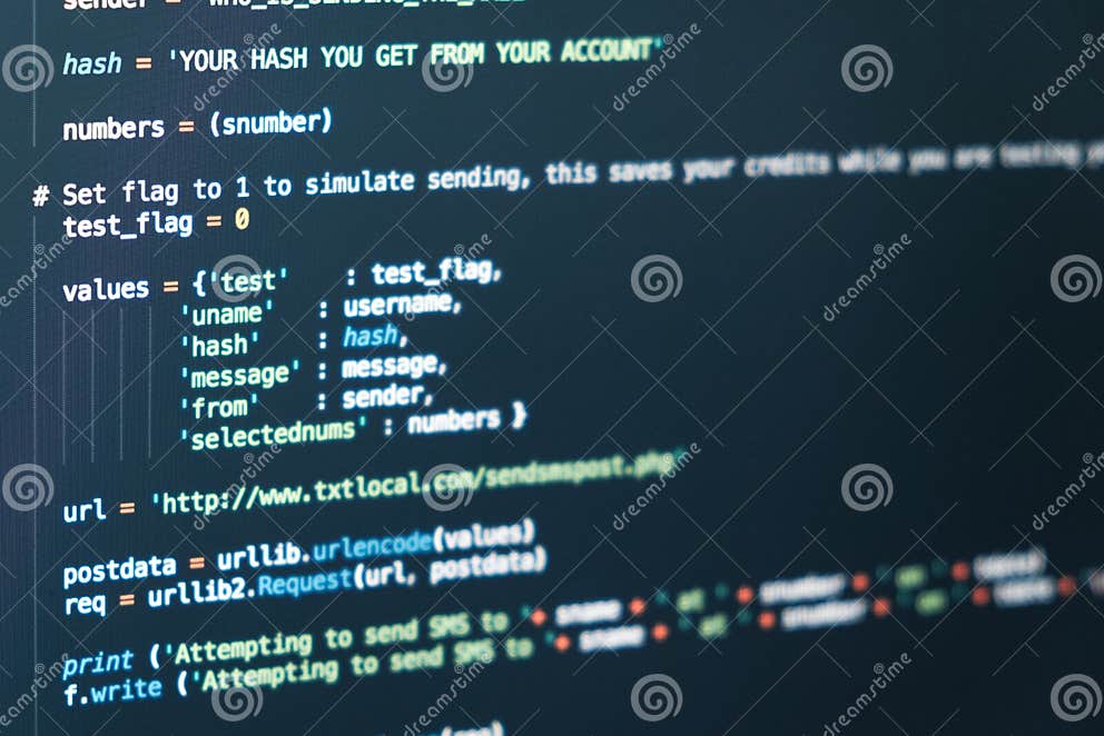 Coding Programmer Abstract Background. Computer Language Script Stock Image - Image of hacker ...