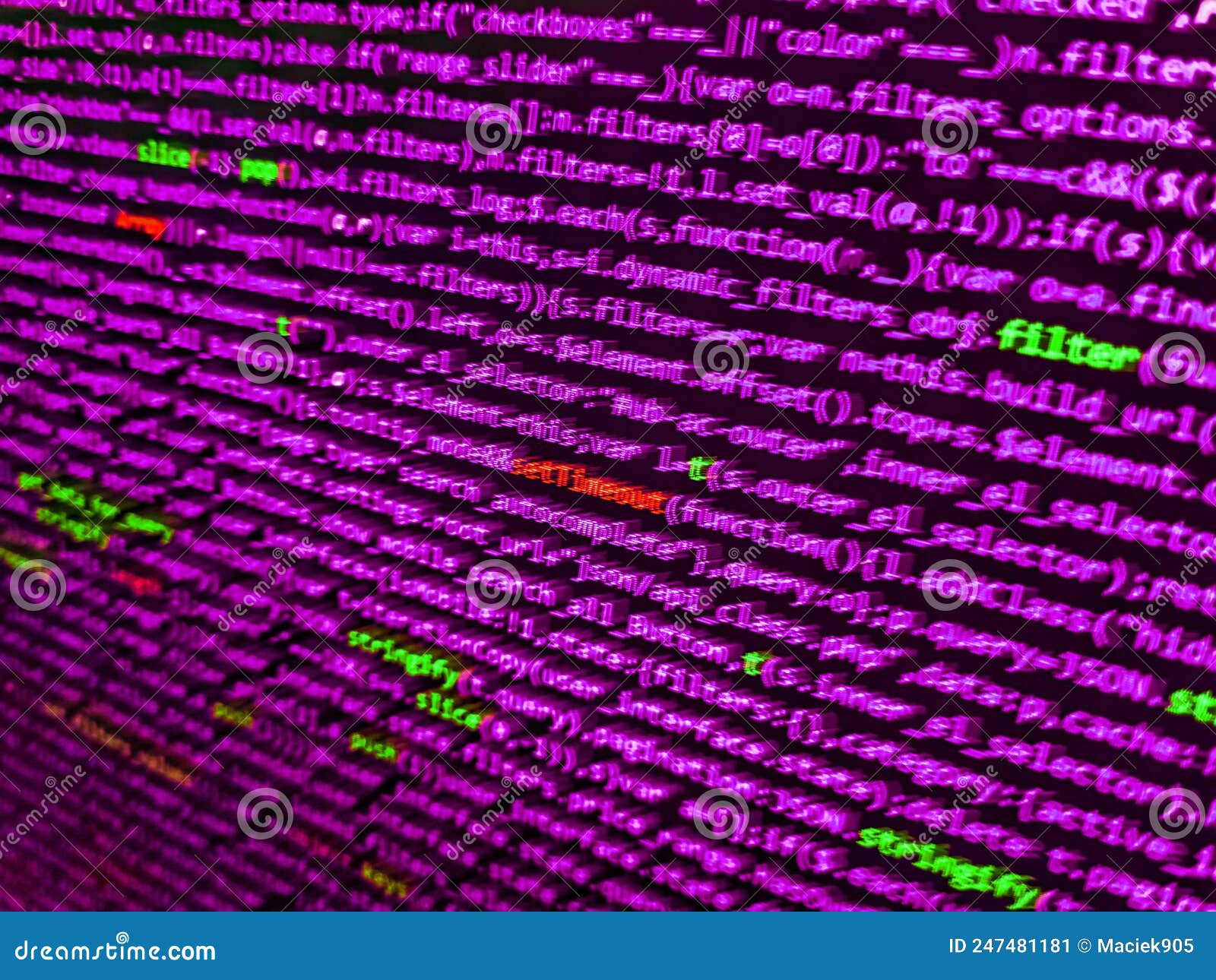 Coding Programmer Abstract Background Data Encryption Security Code On A Computer Display