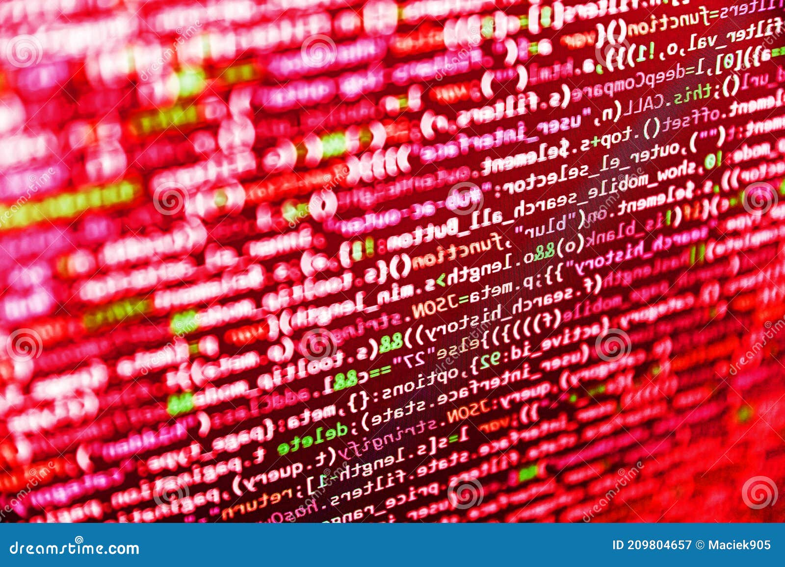 Coding Programmer Abstract Background Displaying Program Code On Computer Programmer