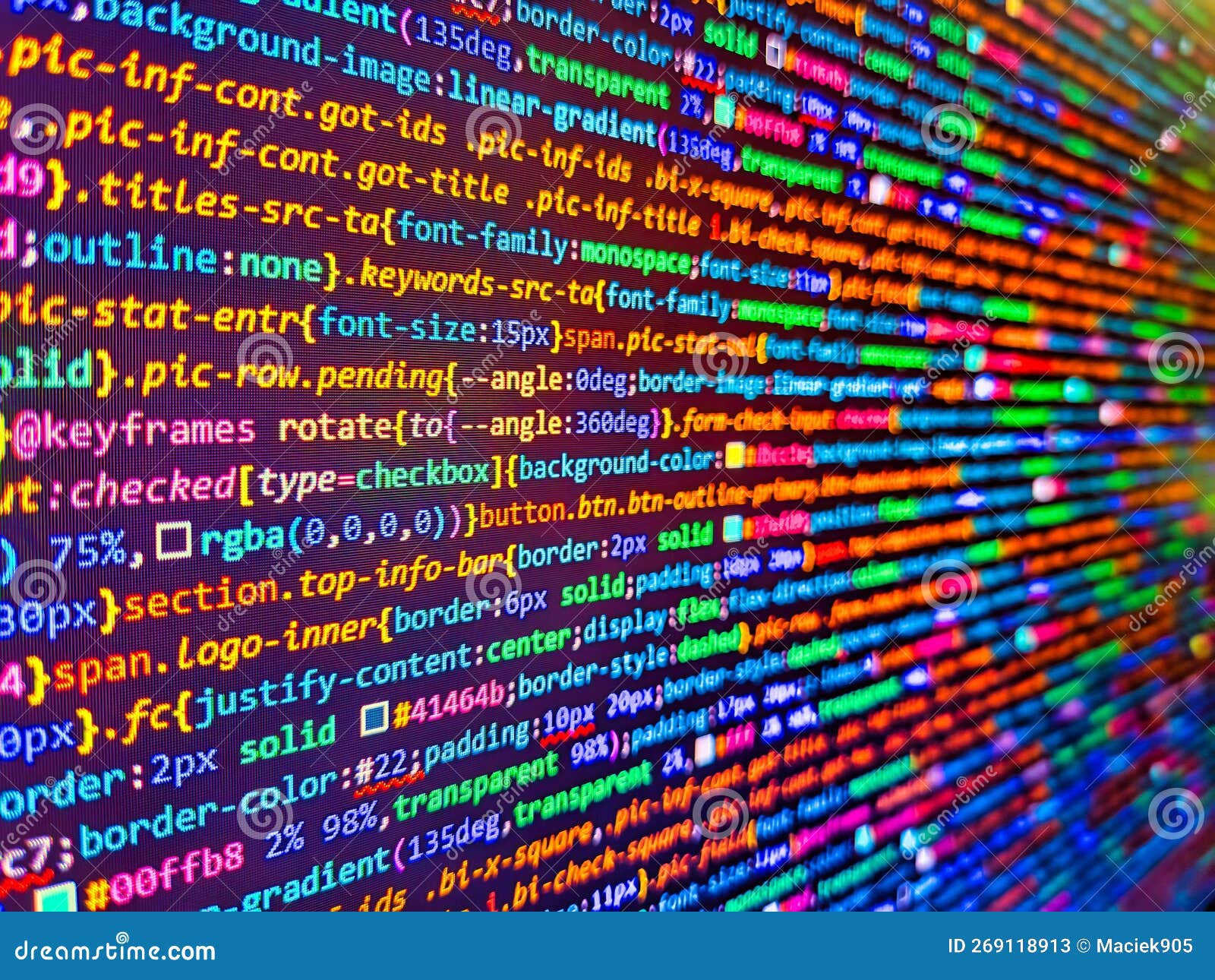 Coding Programmer Abstract Background. Green is Dominant Color Stock ...