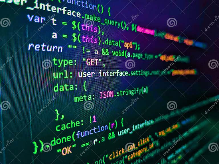 Coding Programmer Abstract Background. Modern Technologies, Web Cascading Design. HTML and CSS ...
