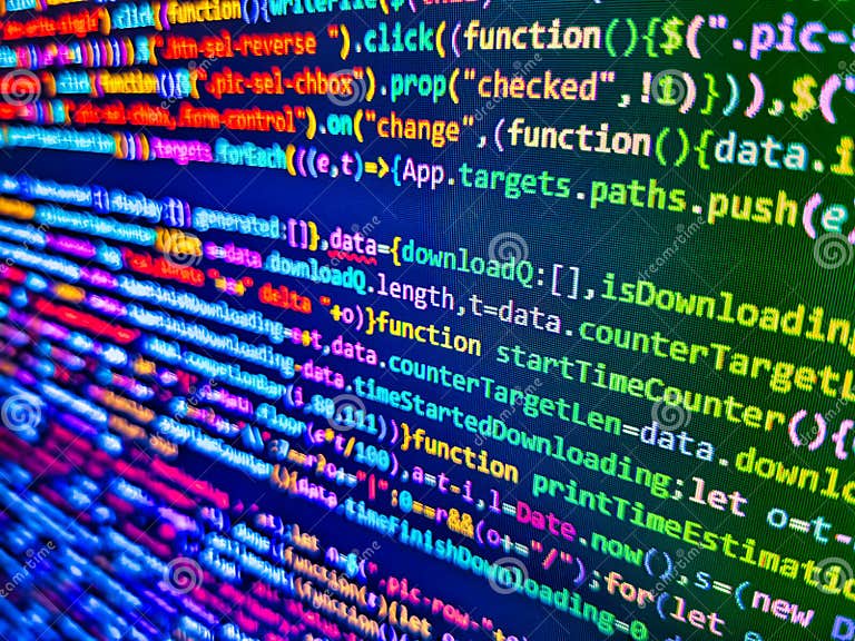 Coding Programmer Abstract Background Screenshot With Random Parts Of