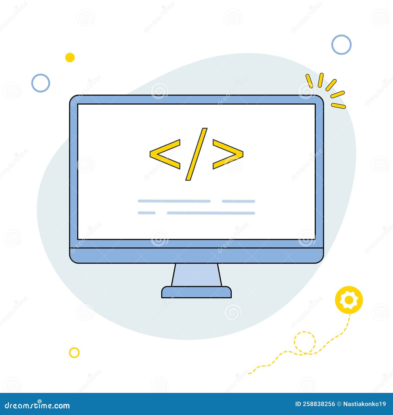 Coding And Programming Software On Window Computer Screen Concept