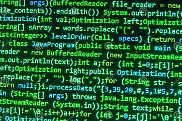Coding Programming Source Code Screen. Stock Photo - Image of banner ...